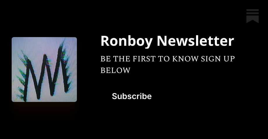 Ronboy Newsletter | Substack