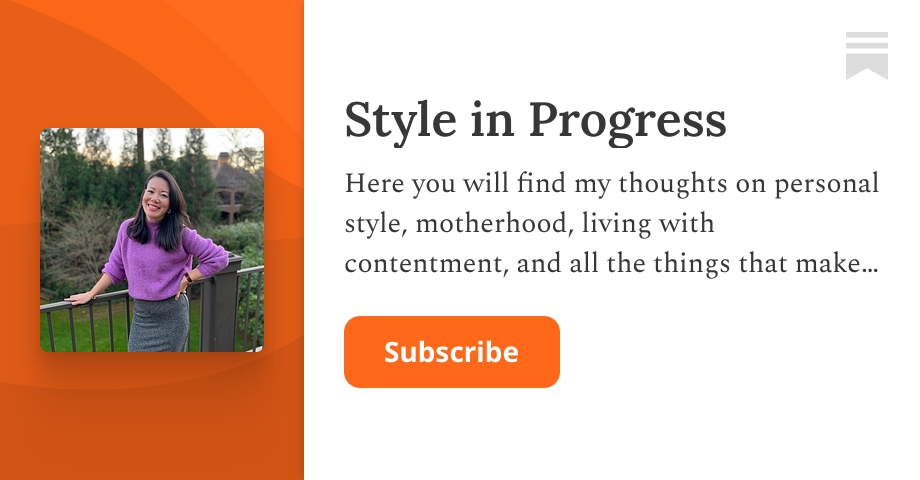 Style in Progress | Rosa Logan | Substack
