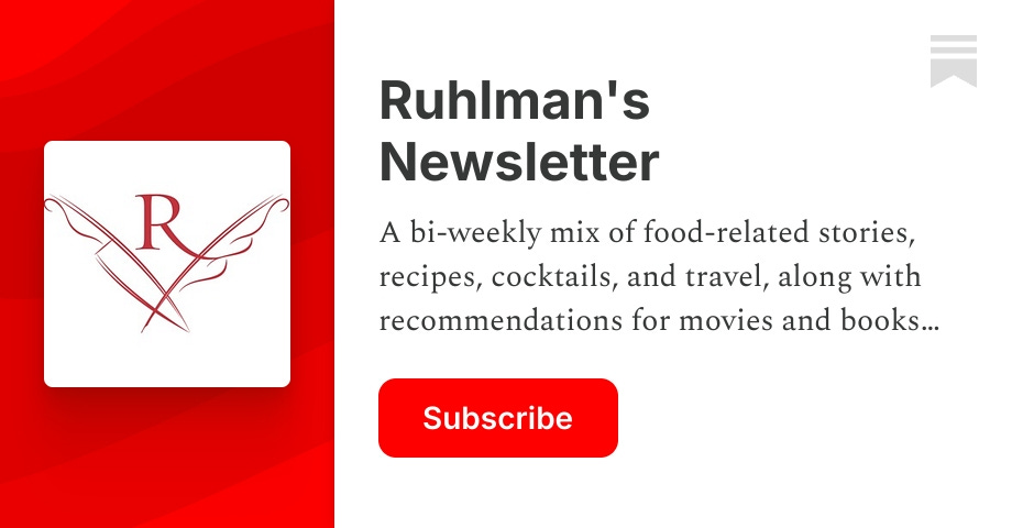 Ruhlman's Newsletter | Michael Ruhlman | Substack
