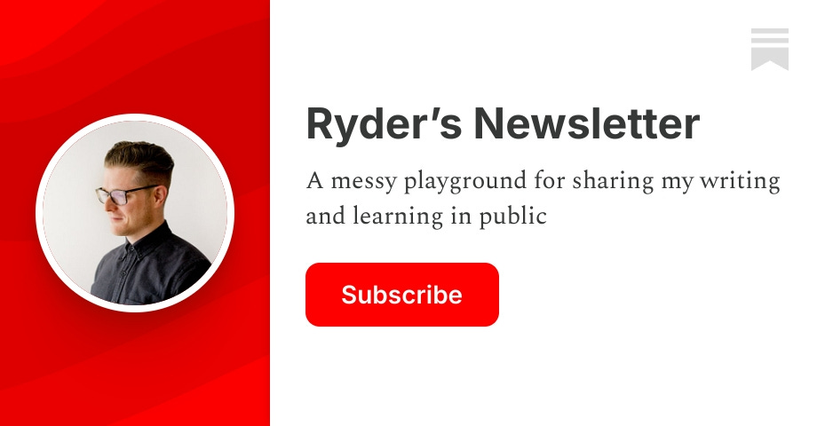 Ryder’s Newsletter | Ryder Carroll | Substack