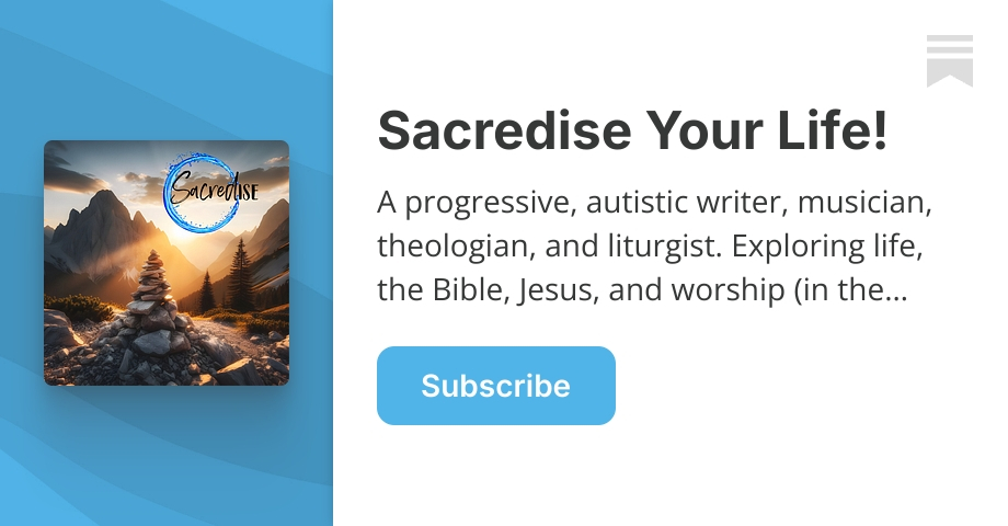 Sacredise Your Life! | John van de Laar | Substack