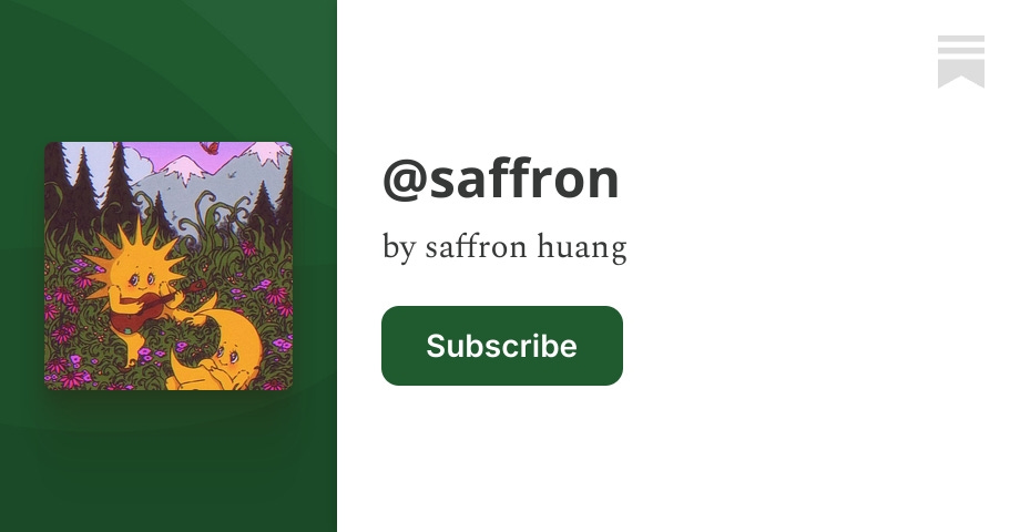 @saffron | saffron huang | Substack