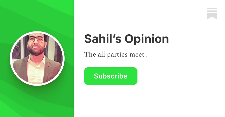 Sahil’s Opinion | Sahil Tikoo | Substack
