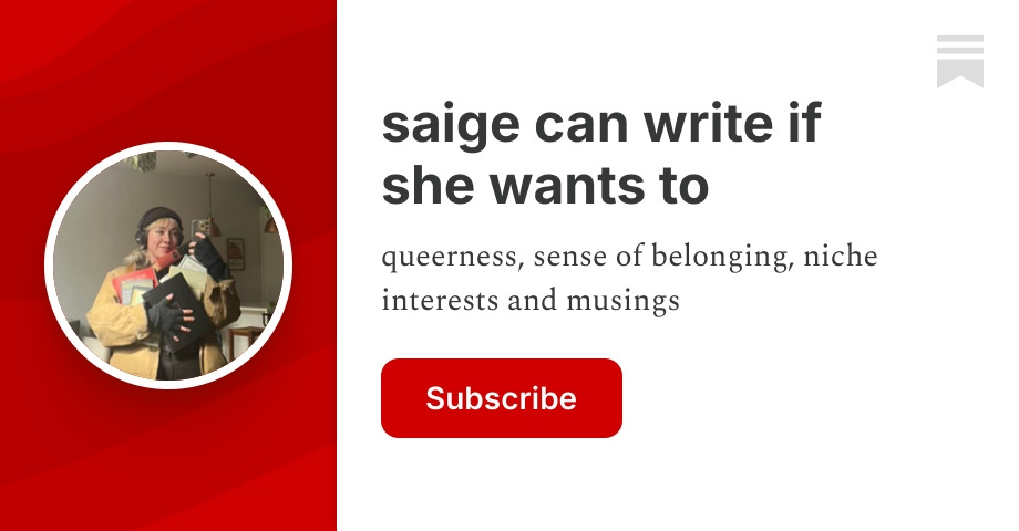 saige can write if she wants to | Substack