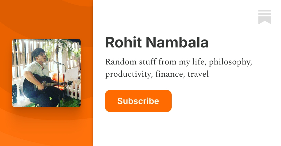 Rohit Nambala | Substack