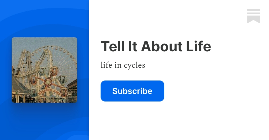 Tell It About Life | Sakura Arden Park | Substack