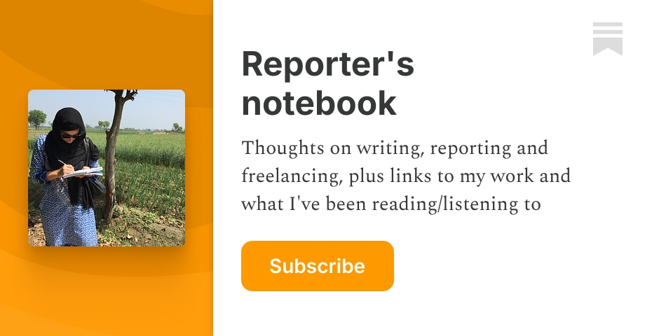 Reporter's notebook | Samira Shackle | Substack