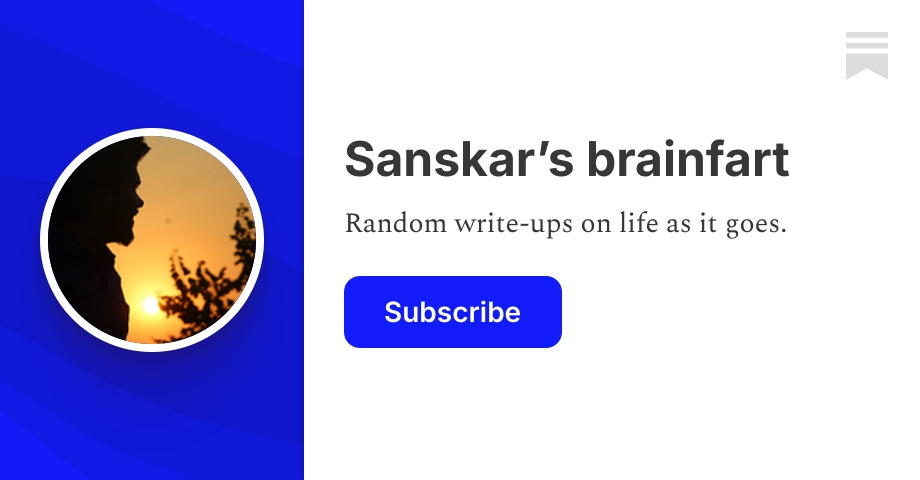 Storytelling init - by Sanskar Sharma - Sanskar’s brainfart