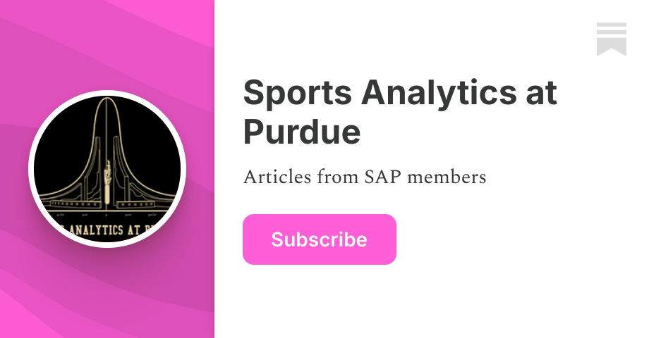 Sports Analytics at Purdue | Substack