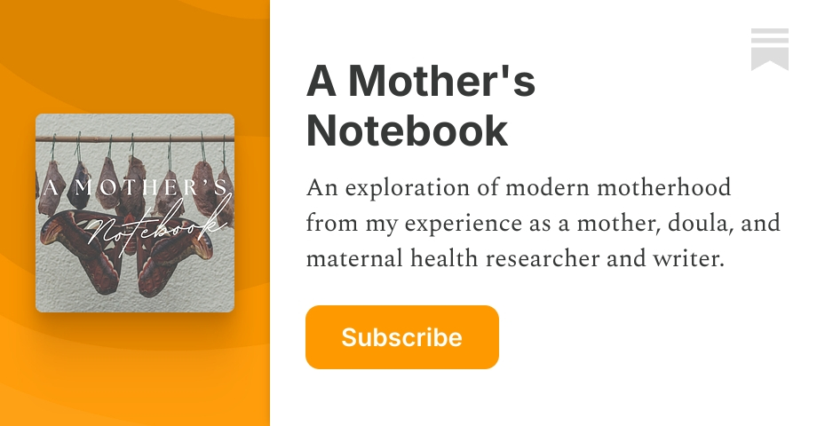 A Mother's Notebook | Sarah Pedersen | Substack