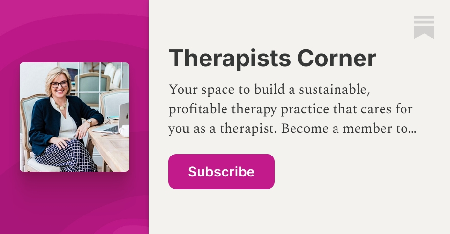 Therapists Corner | Sarah D Rees | Substack
