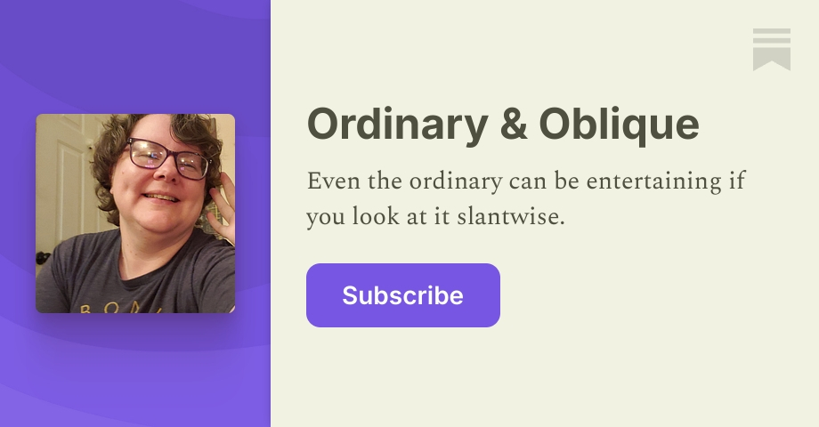 Ordinary & Oblique | Sara R Jones | Substack