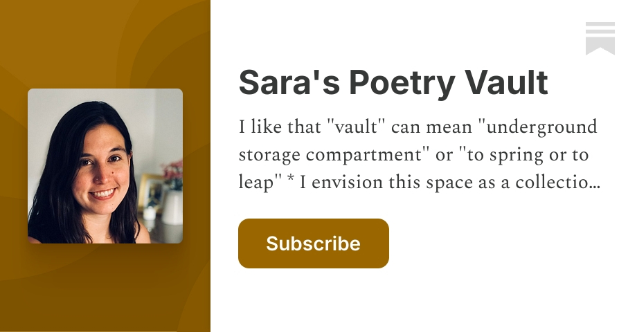 Sara's Poetry Vault | Sara Sams | Substack