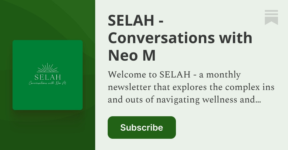 SELAH - Conversations with Neo M | Neo Mogale | Substack