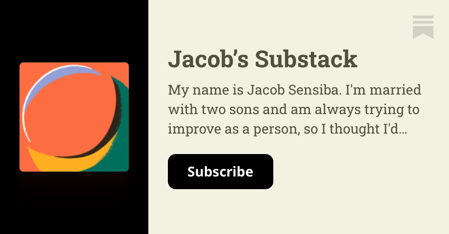 Jacob’s Substack | Jacob Sensiba | Substack