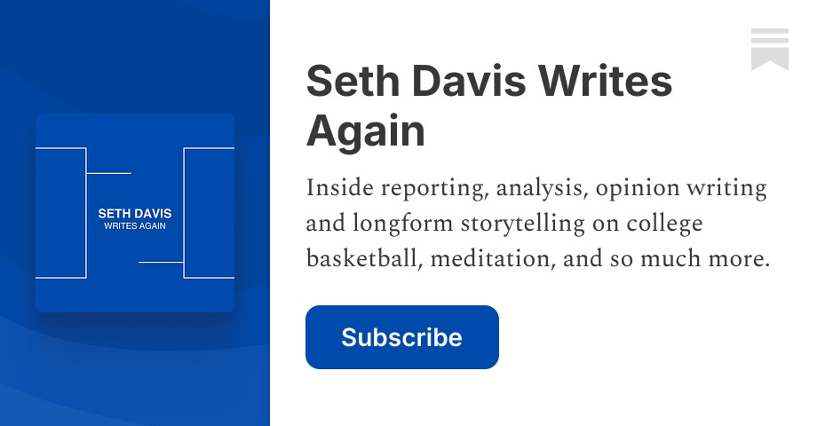 Archive - Seth Davis Writes Again