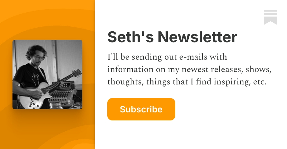 Seth's Newsletter | Seth Engel | Substack