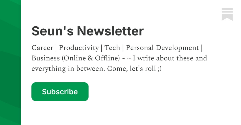 Seun's Newsletter | Substack