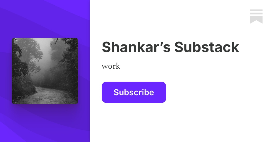 Shankar’s Substack | Shankar Maruti Savant | Substack