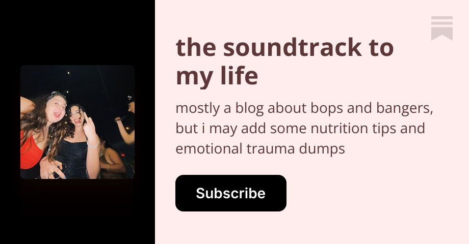 the soundtrack to my life | sharon schwimmer | Substack