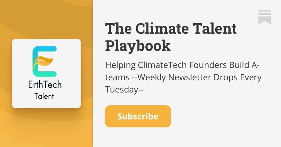 The Climate Talent Playbook by ErthTech Talent | Silas Mähner | Substack