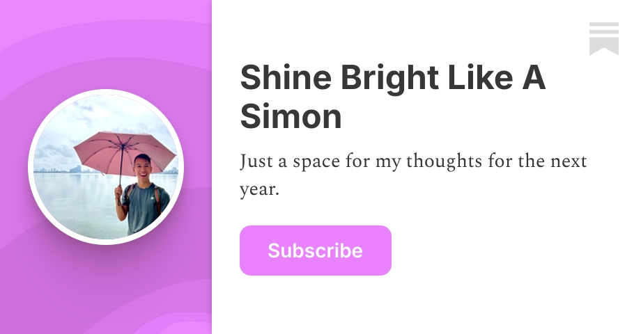 Shine (Ful)Bright Like A Simon | Simon Tran (he/him) | Substack
