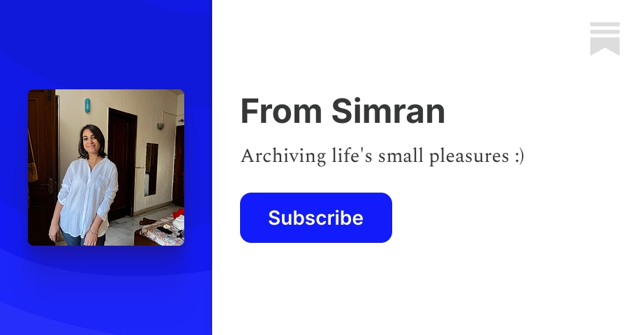 From Simran | Simran Saini | Substack