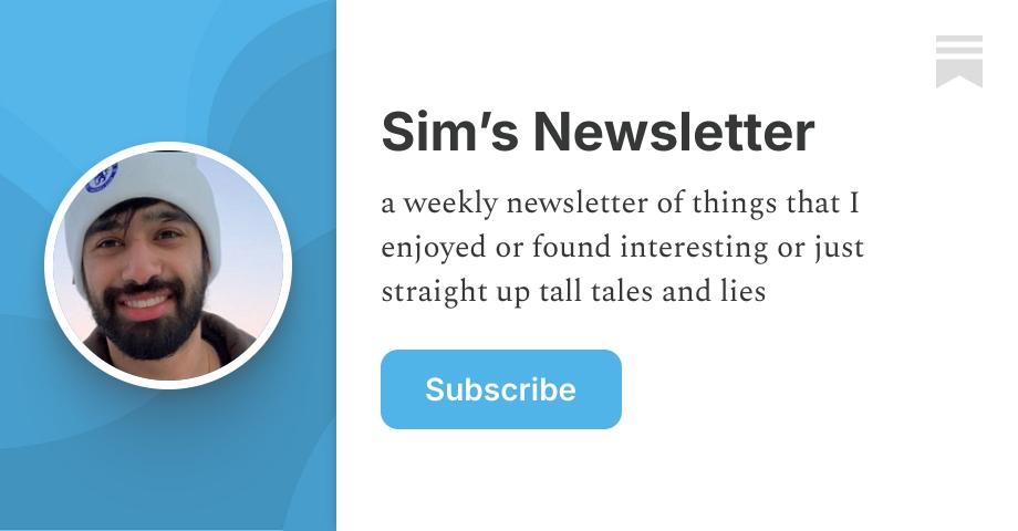 Sim’s Newsletter | Substack