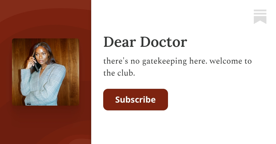Dear Doctor | Dr Ewoma | Substack