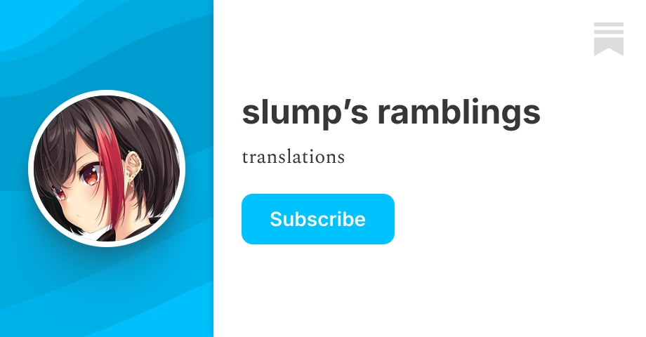 slump’s ramblings | Substack