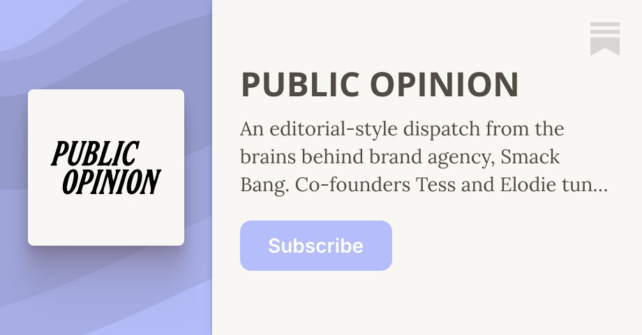 PUBLIC OPINION | Substack