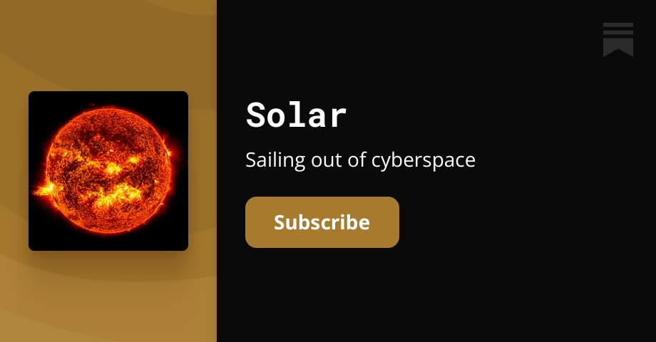 Solar | Oscar von Hauske | Substack