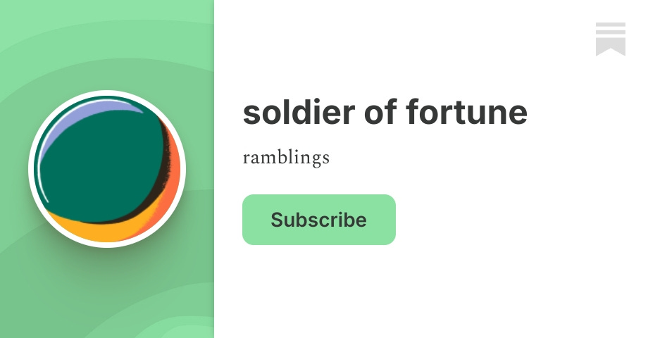 soldier of fortune | billy | Substack