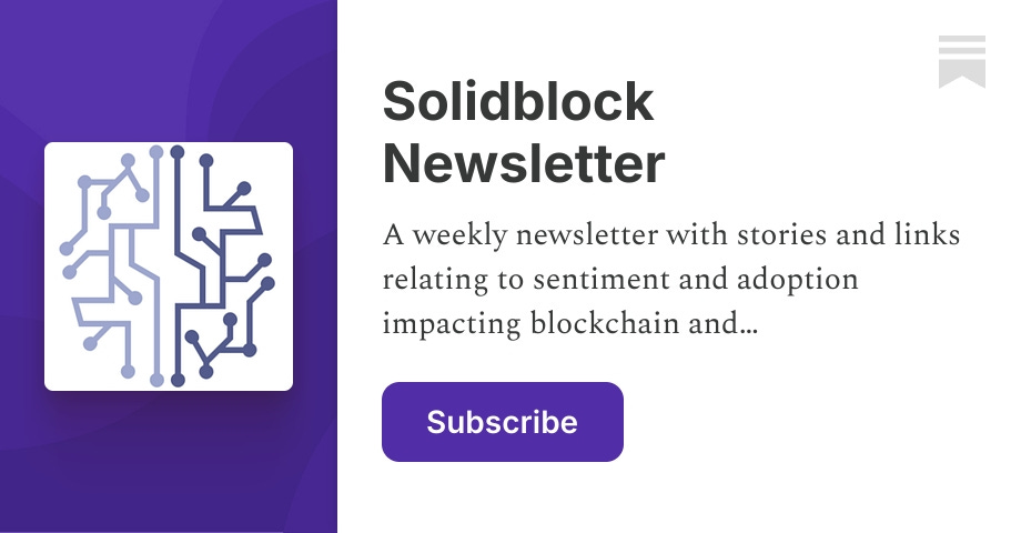 Newsletter #1 - Solidblock Newsletter
