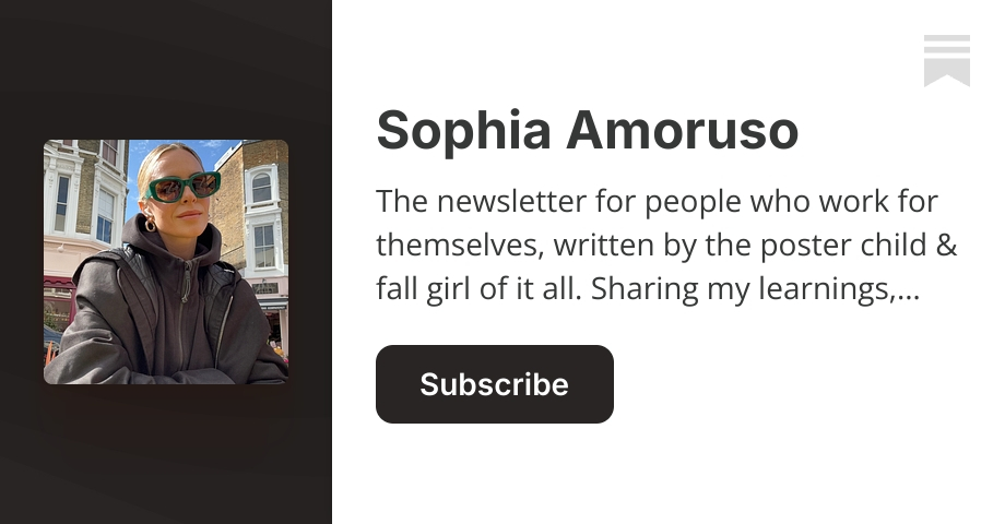 Sophia Amoruso | Substack