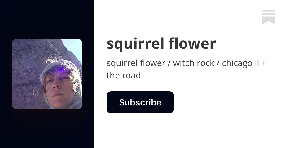 squirrel flower | Substack