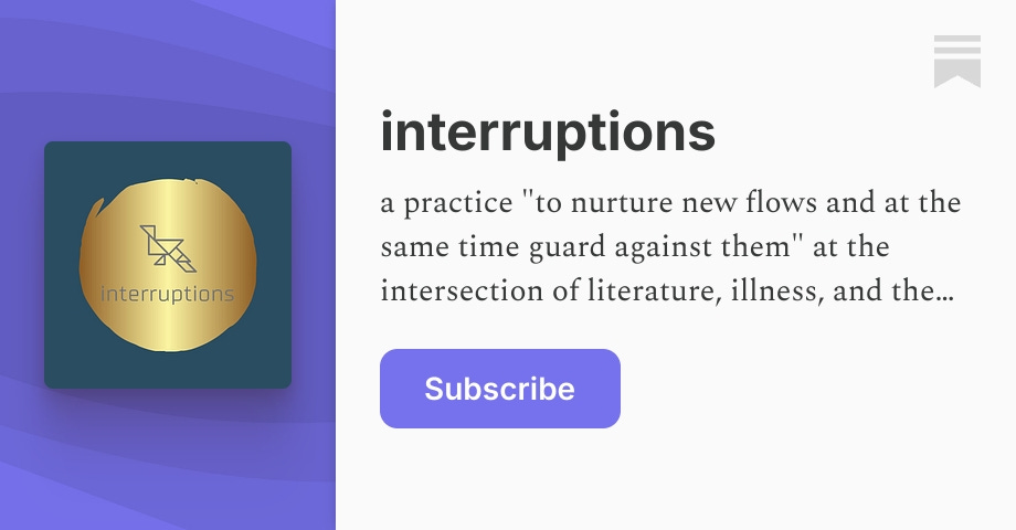 interruptions | Cameron Steele | Substack