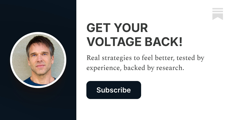 GET YOUR VOLTAGE BACK! | Stephan D | Substack