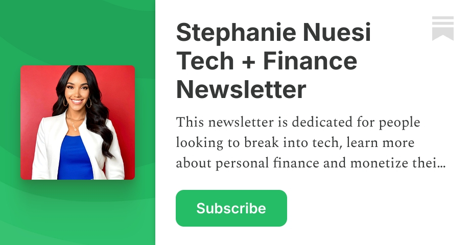 Stephanie Nuesi Tech + Finance Newsletter | Substack