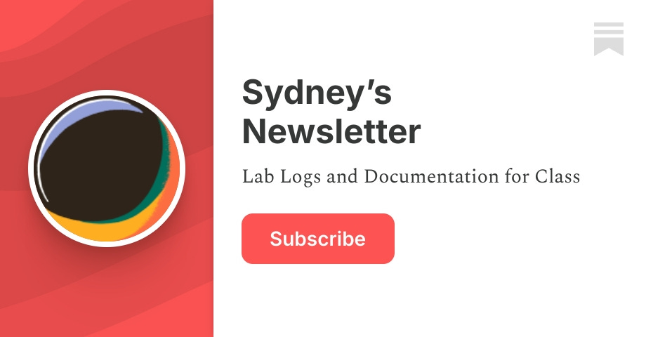 Sydney’s Newsletter | Substack