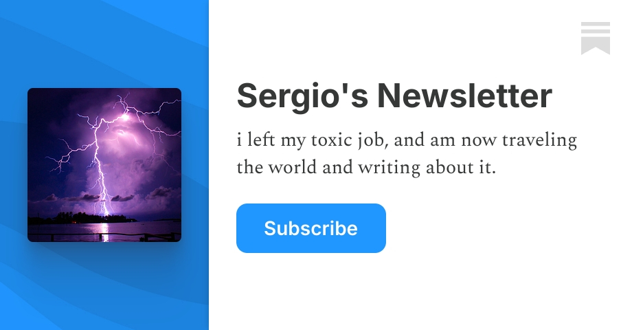 Sergio's Newsletter | Substack