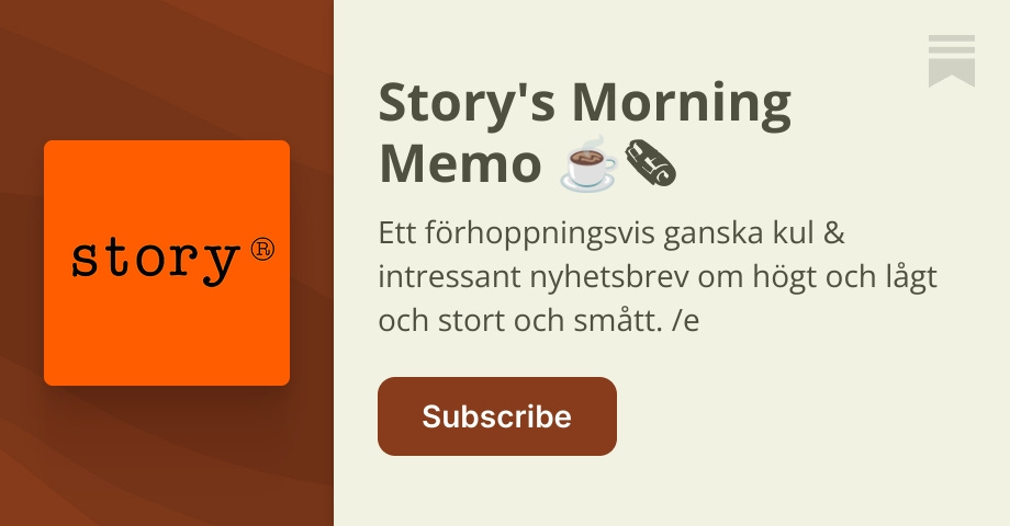 Story's Morning Memo ☕️🗞 | Ellen | Substack