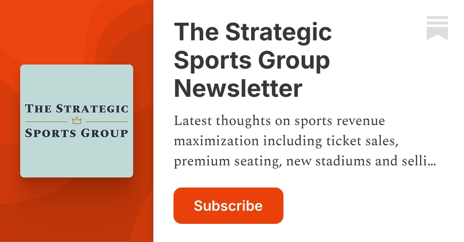 The Strategic Sports Group Newsletter | Evan Gitomer | Substack