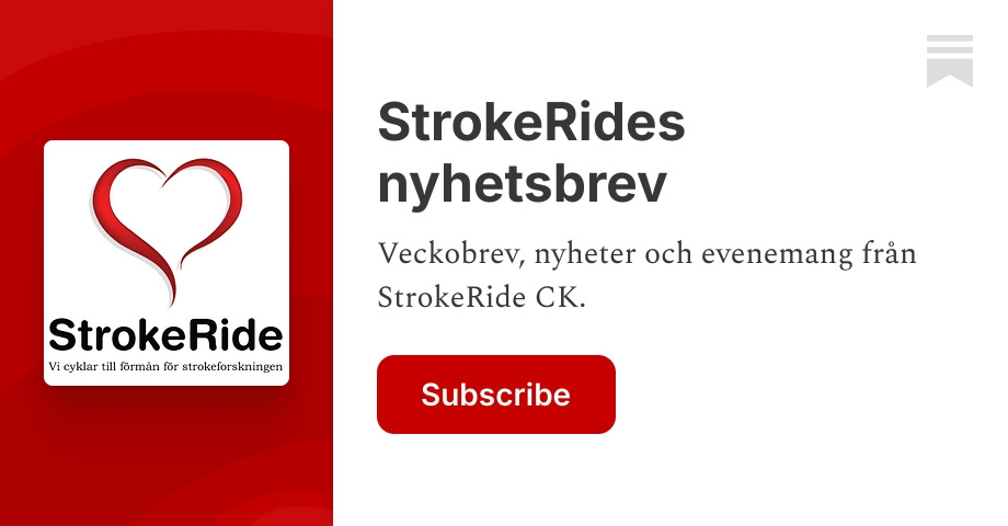 StrokeRides nyhetsbrev | StrokeRide CK | Substack