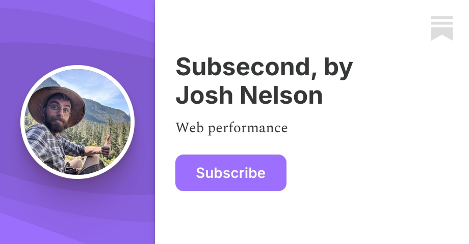 Subsecond, by Josh Nelson | Joshua Nelson | Substack