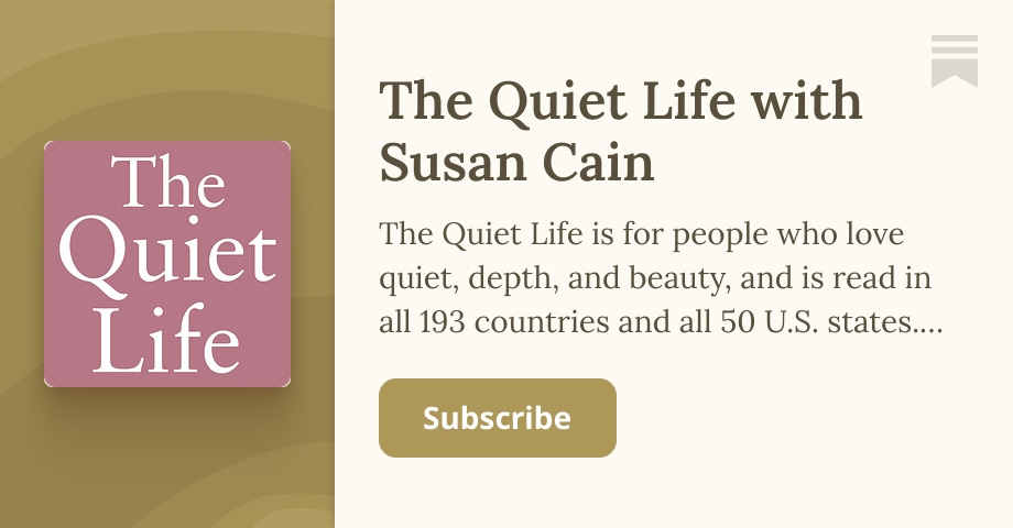 About - The Quiet Life with Susan Cain