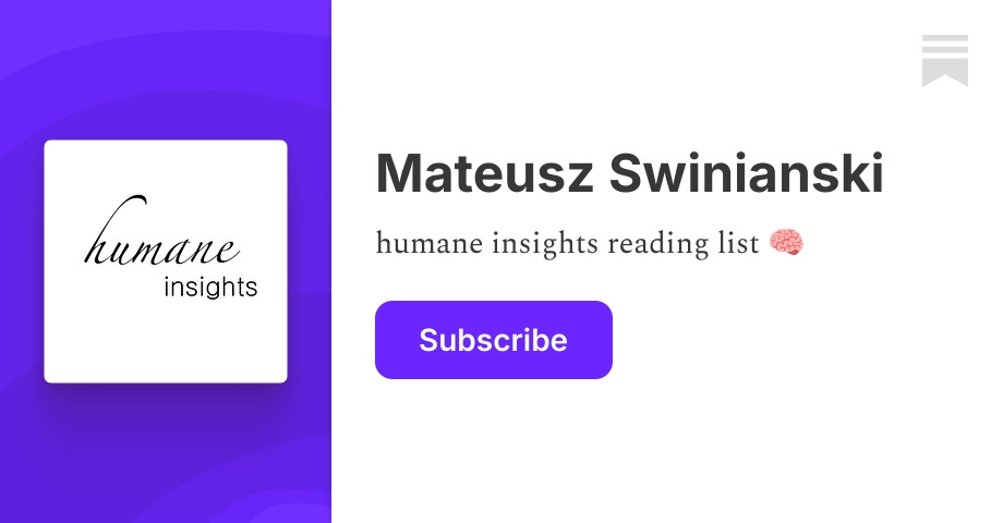 Mateusz Swinianski | Mat Swinianski | Substack