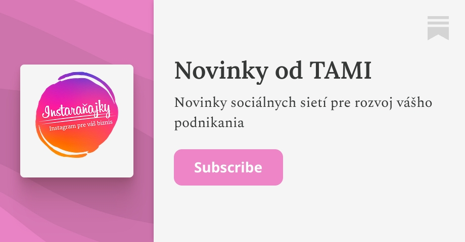 Novinky od TAMI | Substack