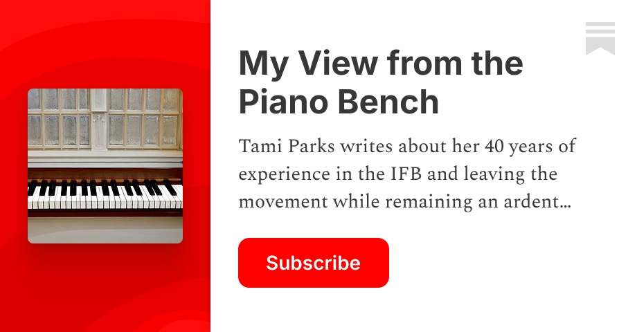 My View from the Piano Bench | Tami Parks | Substack