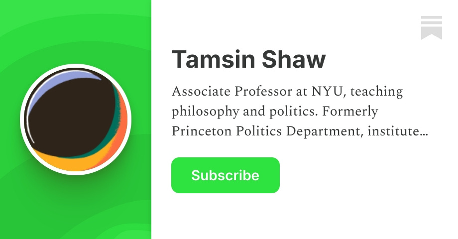 Tamsin Shaw | Substack